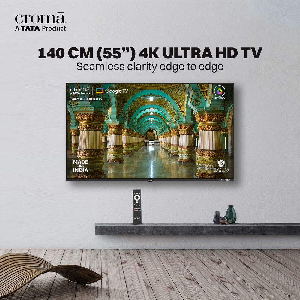 Buy Croma 140 cm (55 inch) QLED 4K Ultra HD Google TV with Dolby Vision & Dolby Atmos Online - Croma